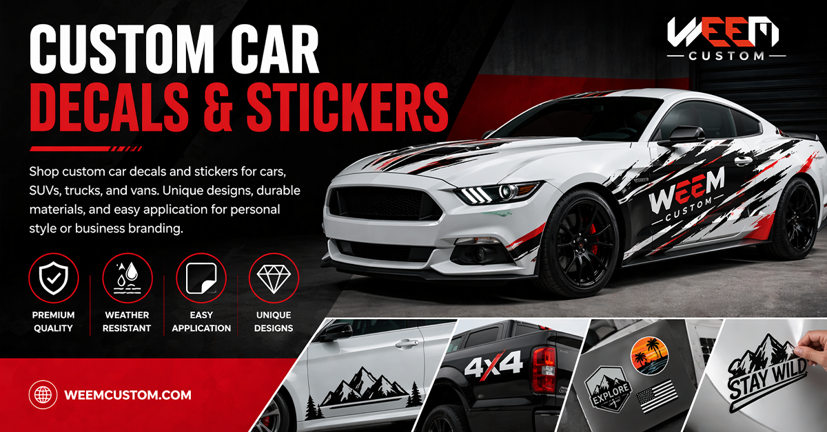 Custom SUV Decals | Personalized Vinyl Graphics for SUVs – WEEM Custom